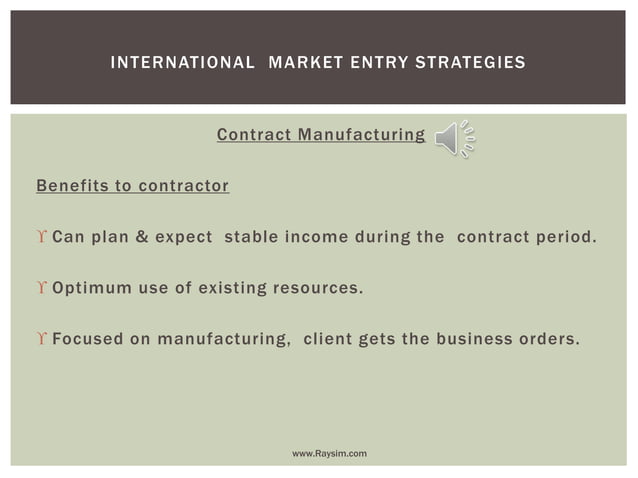 International Market Entry Strategies | PPTX