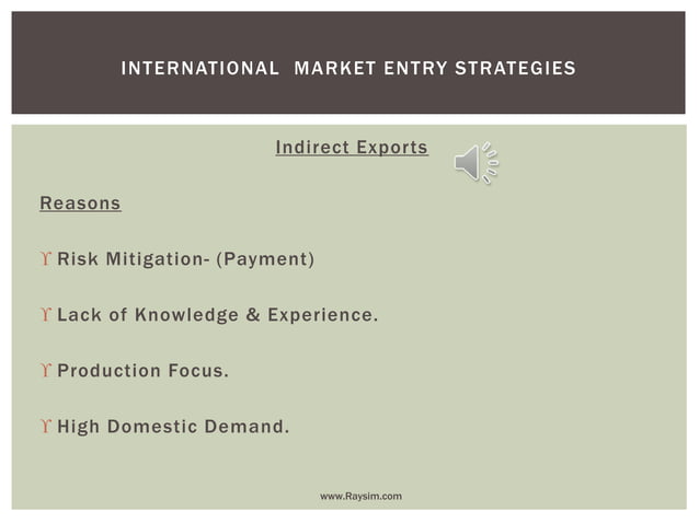 International Market Entry Strategies | PPTX