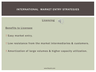 International Market Entry Strategies | PPTX