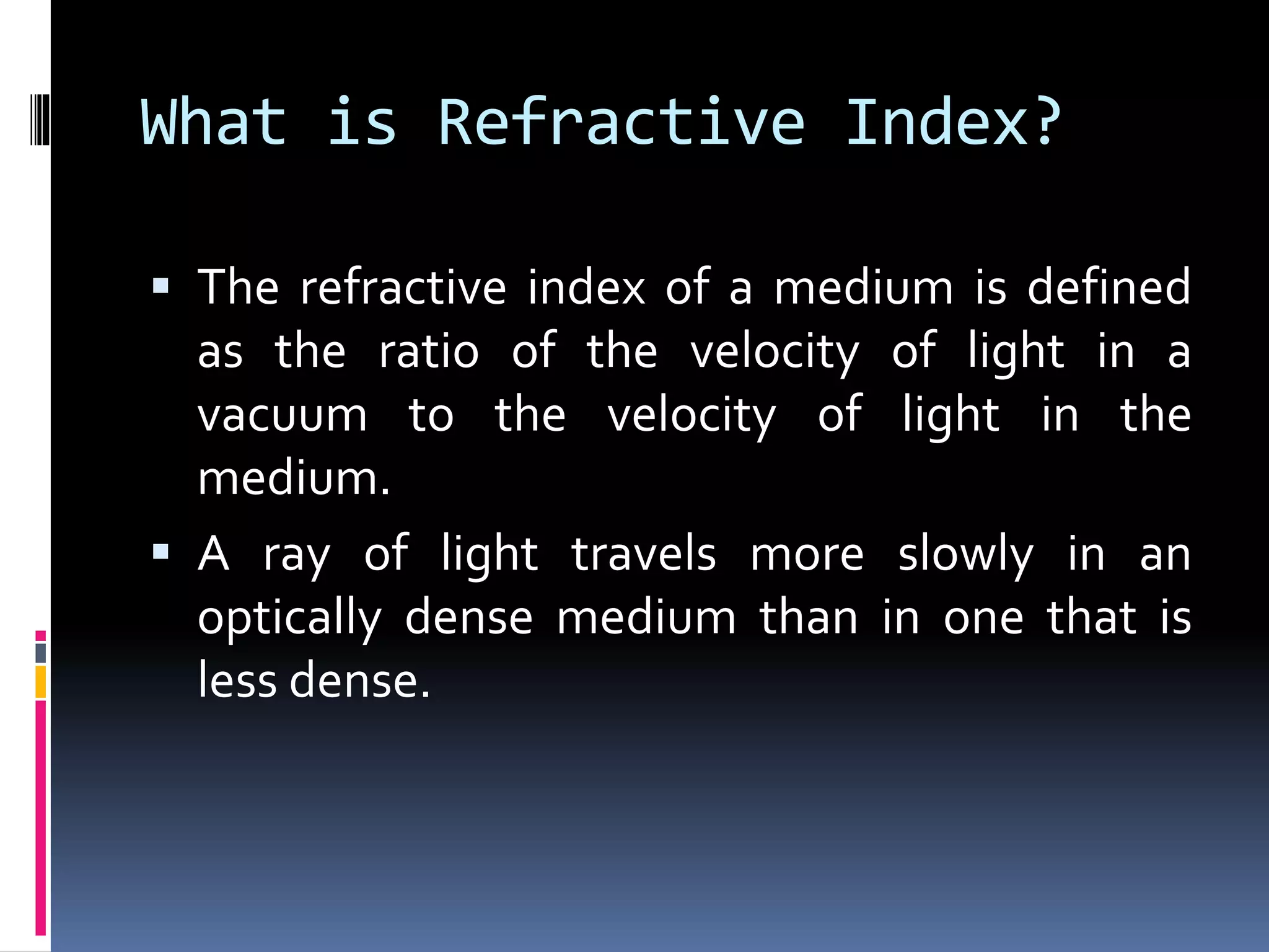 Total Internal Reflection And Critical Angle Pptx Physics Science