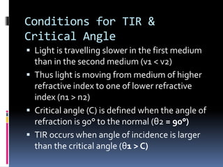 Total Internal Reflection and Critical Angle | PPTX