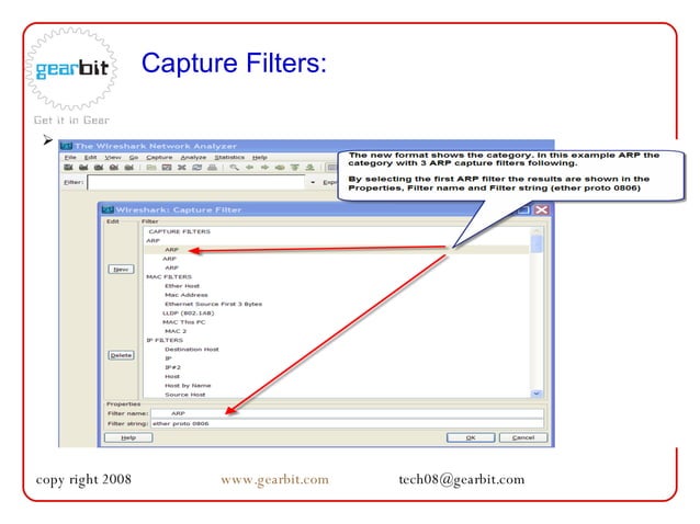 OSTU - Wireshark Capture Filters (by Ray Tompkins) | PPT