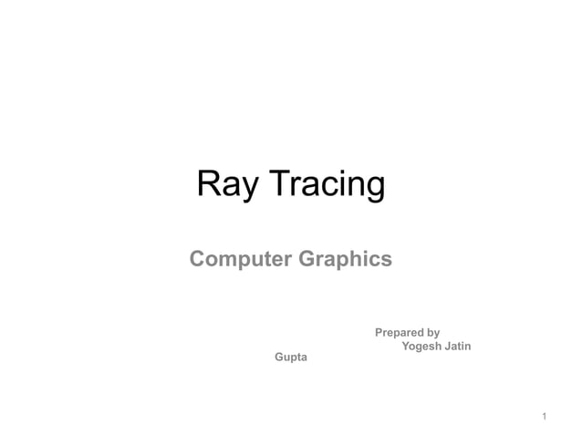 Ray tracing | PPTX