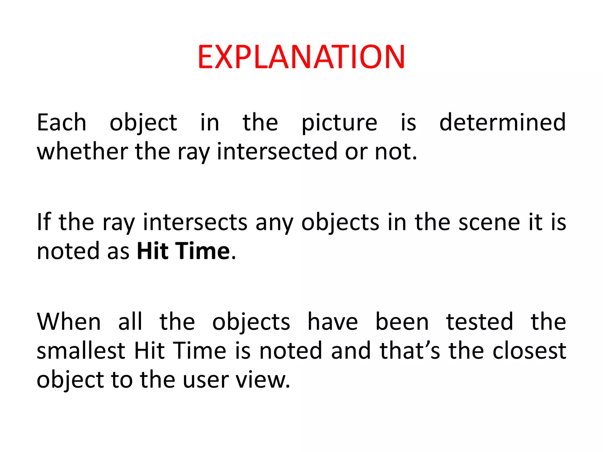 Ray Tracing in Computer Graphics | PPTX