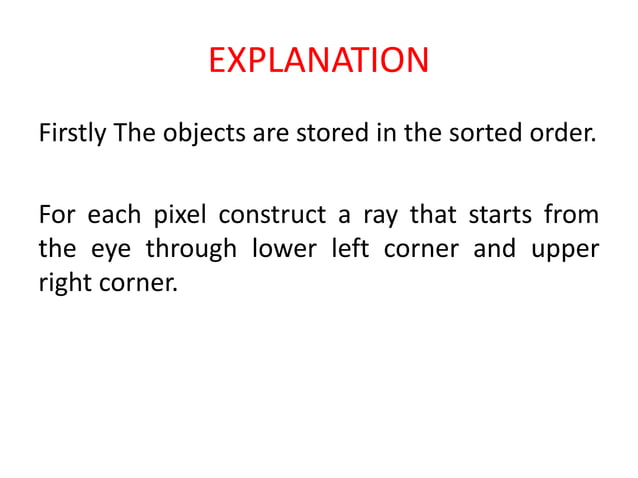 Ray Tracing In Computer Graphics Pptx 3 D Graphics Computer Software And Applications