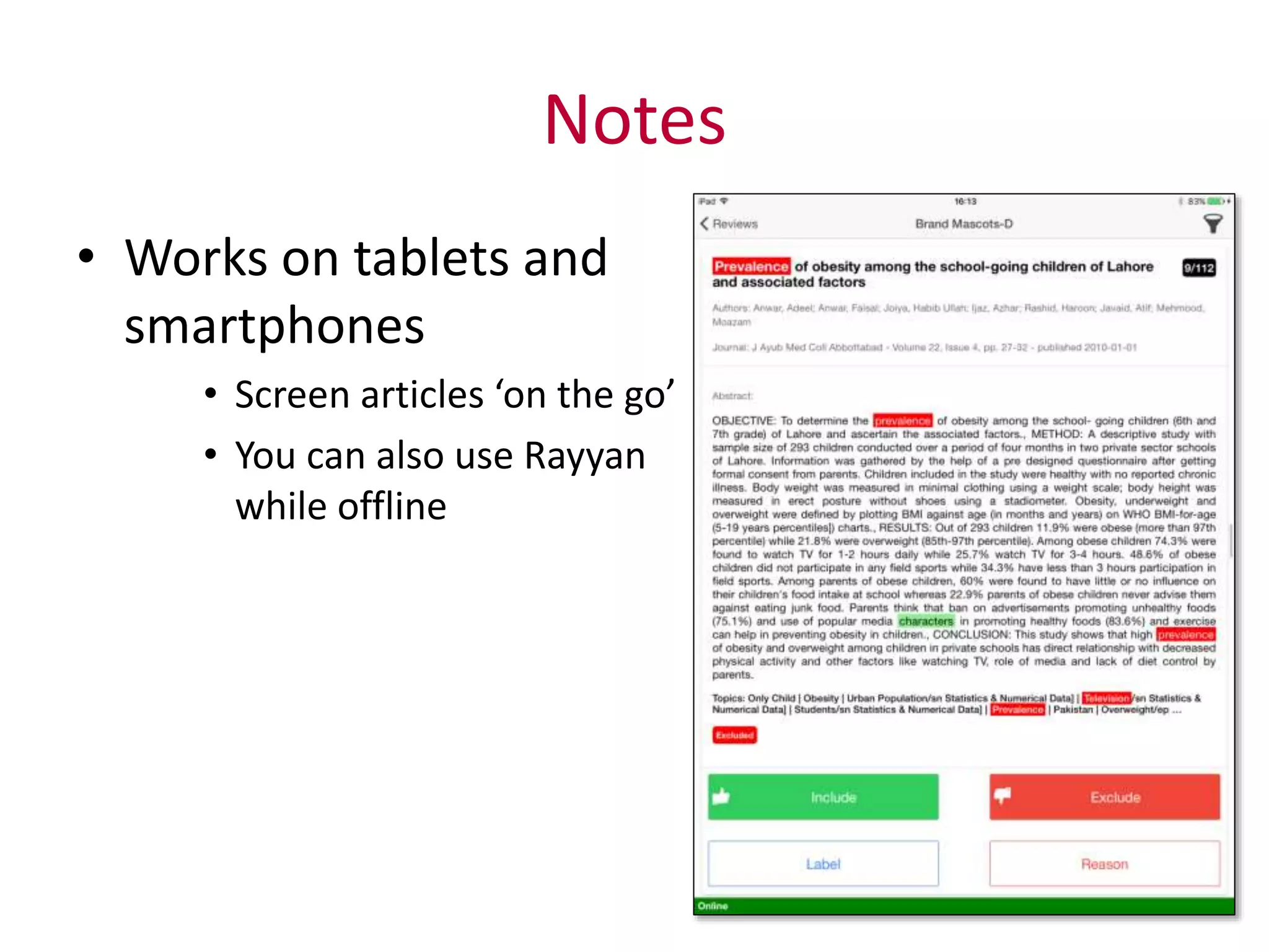 Rayyan Getting Started | PPTX