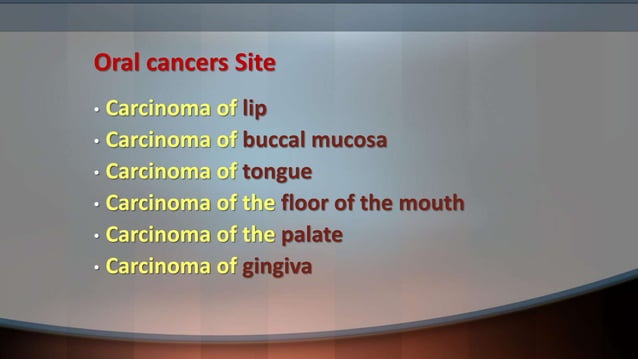 Oral cancers | PPT