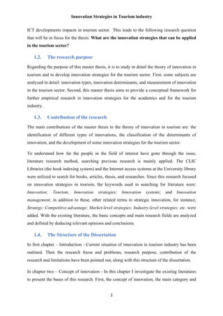 Innovation Strategies in Tourism industry | PDF
