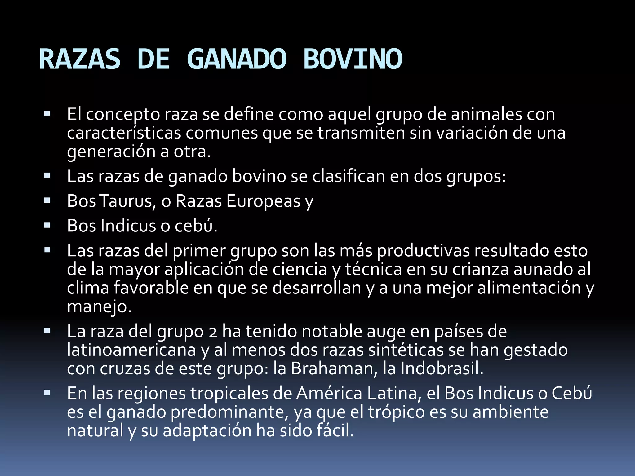 Razas de ganado bovino | PPTX