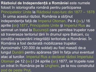 Razboiul de independenta a romaniei | PPT