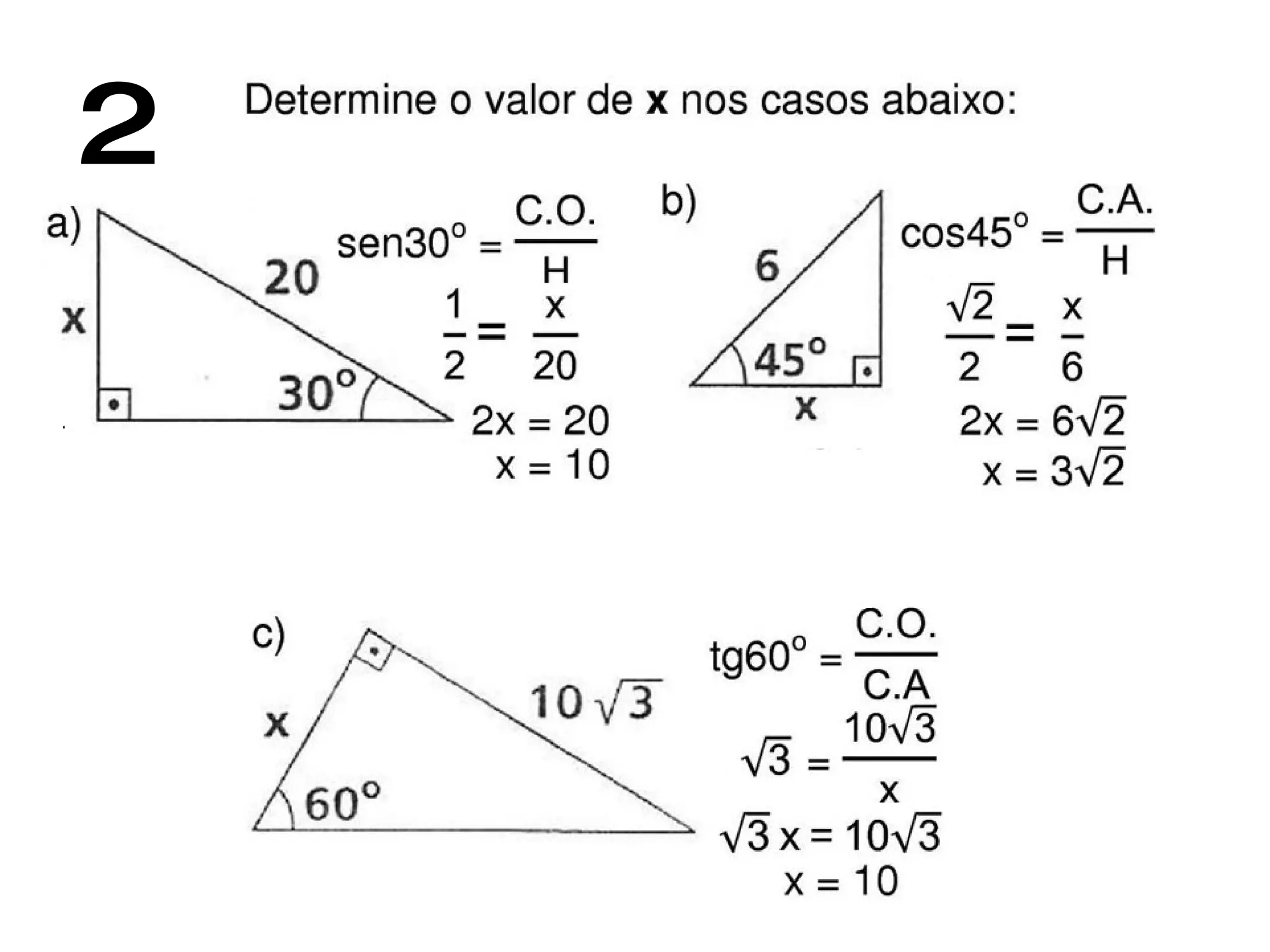 Razões trigonométricas – sen, cos, tg 1 - blog