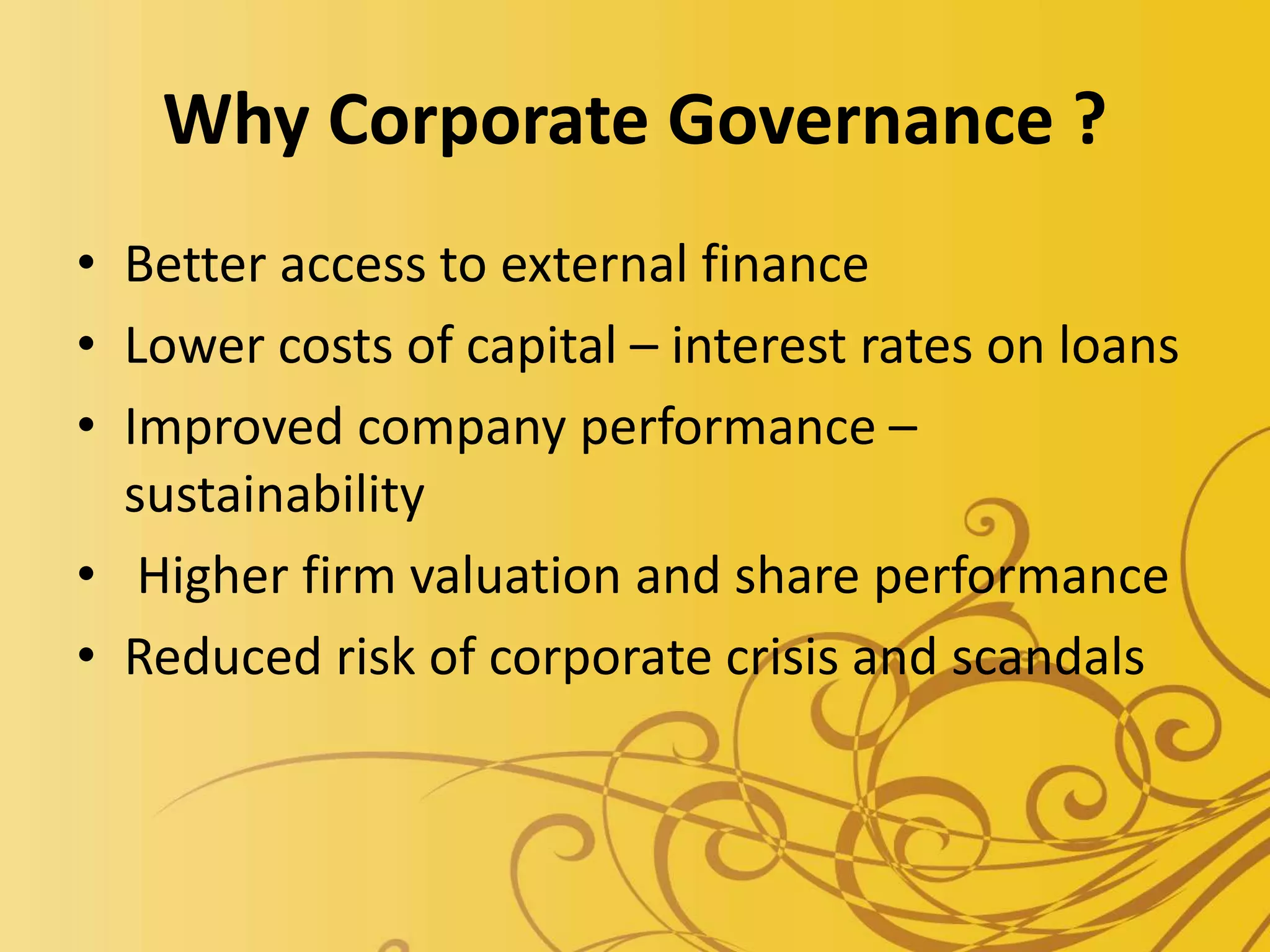 Issues in Corporate Governance | PPTX