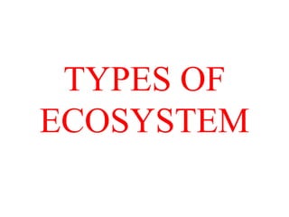 TYPES OF ECOSYSTEM | PPTX | Geography | Science
