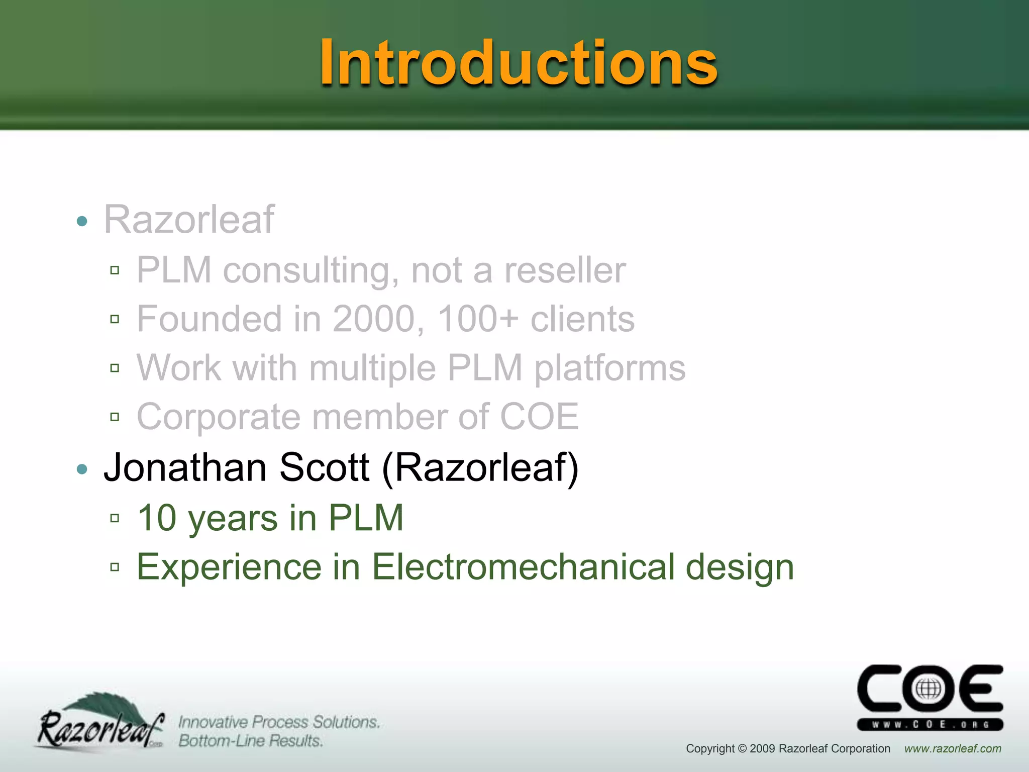 Managing CATIA V5 in PDM... Simply for COE Ask The Expert | PPTX