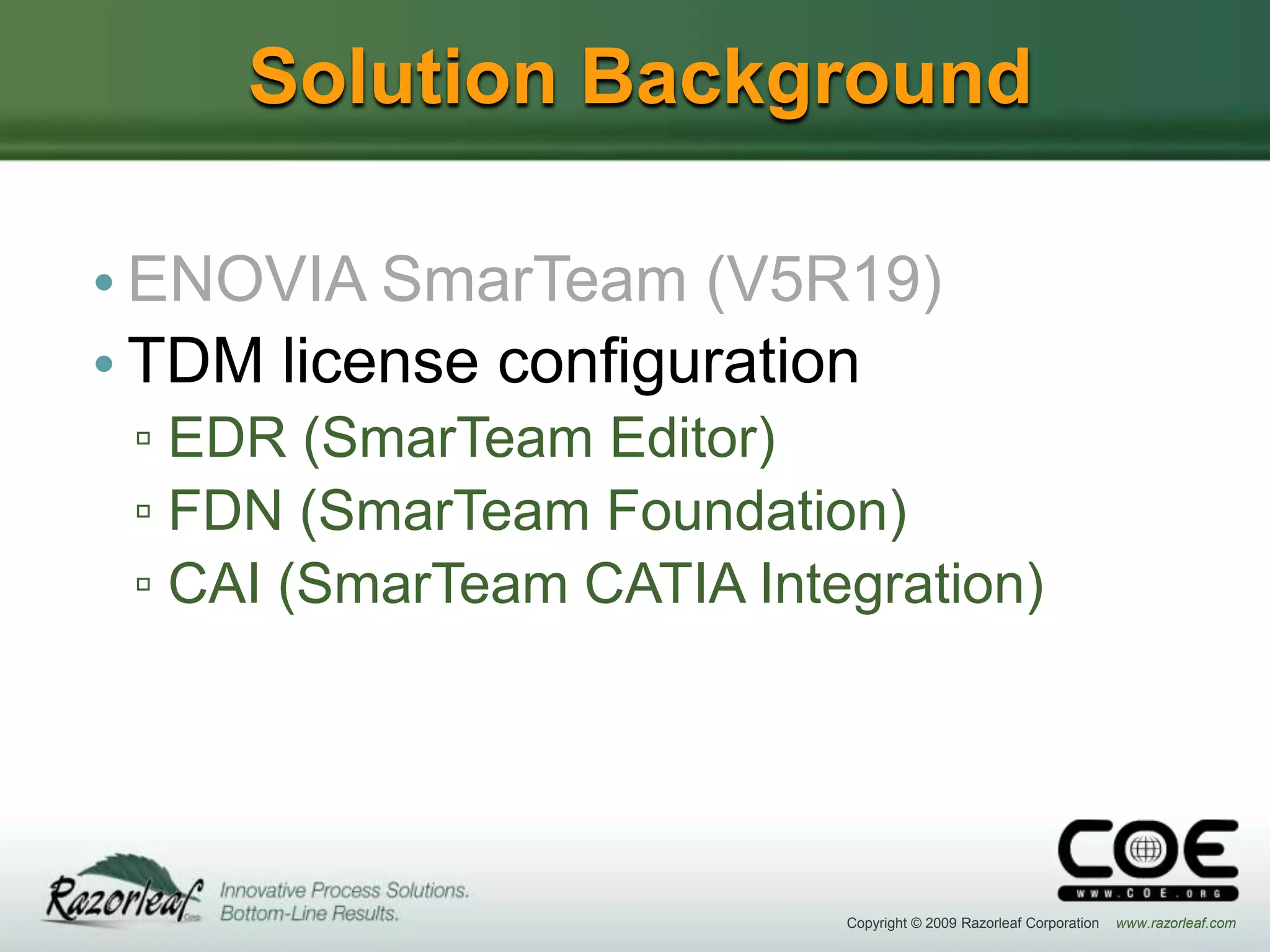 Managing CATIA V5 in PDM... Simply for COE Ask The Expert | PPTX