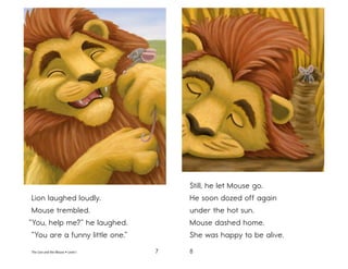 lion and the mouse for kids form old story | PDF