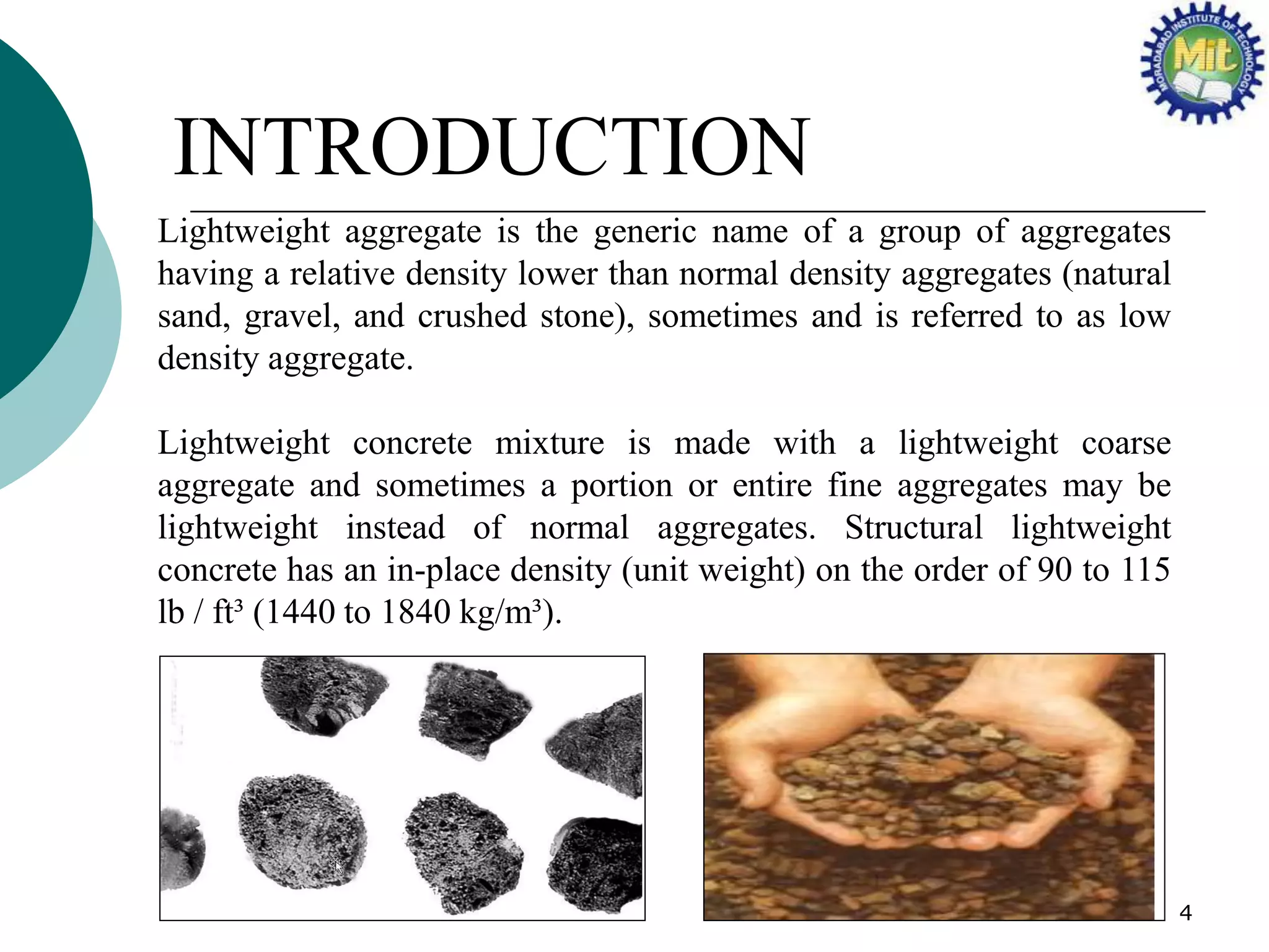 Study on property of concrete using light weight aggregate. | PDF
