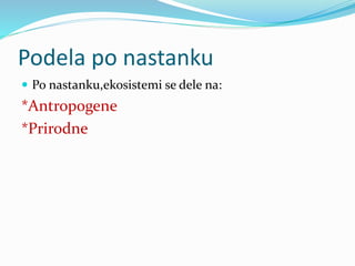Raznovrsnost i struktura ekosistema | PPTX