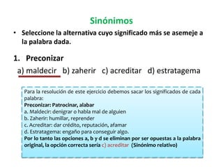 Razonamiento verbal | PPTX