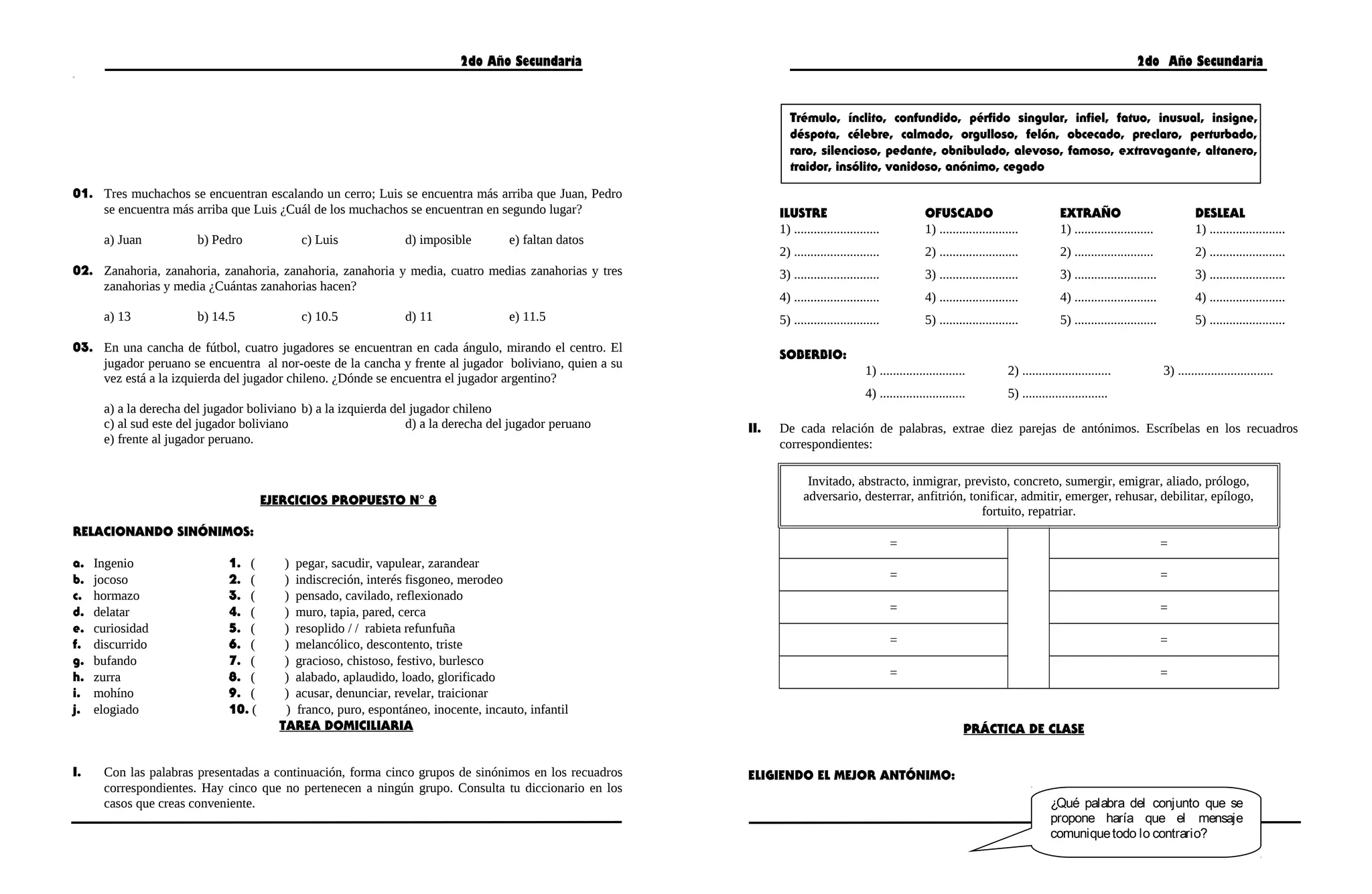 Razonamiento verbal 1º1 b | DOC