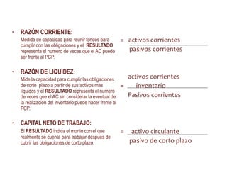 Razones financieras | PPTX