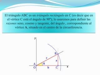 Razones trigonométricas para un triángulo rectángulo | PPTX