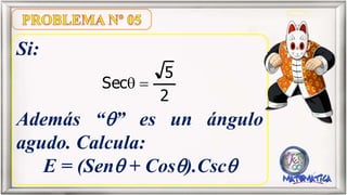 Razones trigonométricas de ángulos agudos 5º | PPT