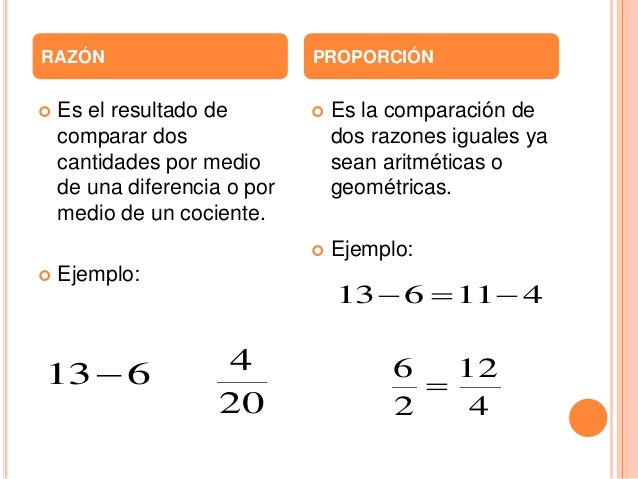 Razones Y Proporciones
