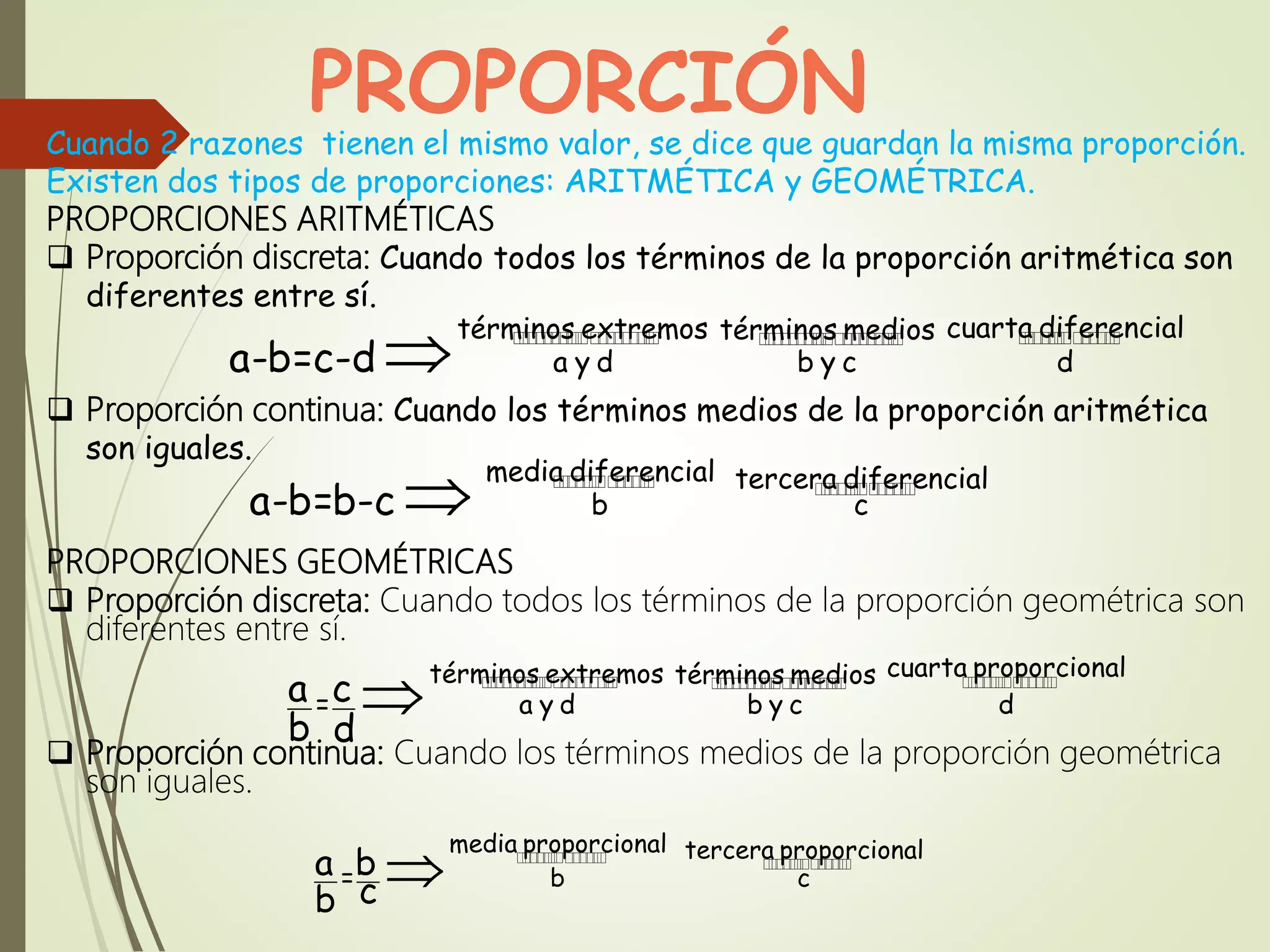 Razones y proporciones | PPTX