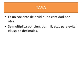 Razon, proporción y tasa | PPTX