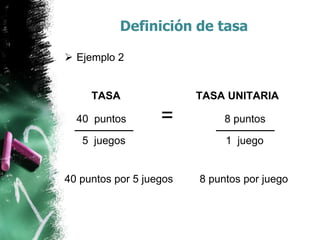 Razon, proporcion y tasa | PDF