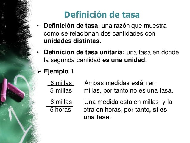 Razon, proporcion y tasa