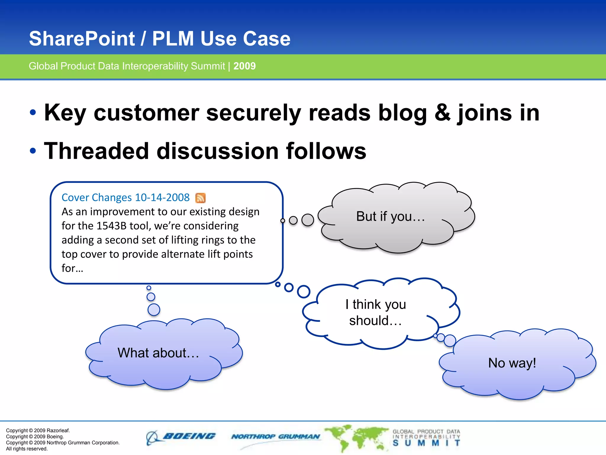 Merging PLM and Microsoft SharePoint Strategies from GPDIS 2009 | PPTX