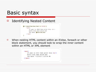 Razor new view engine asp.net | Web Design and HTML | Internet