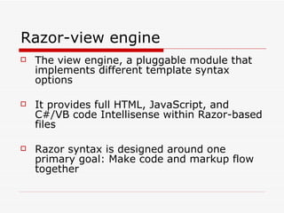 Razor new view engine asp.net | Web Design and HTML | Internet