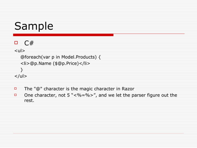 Razor new view engine asp.net