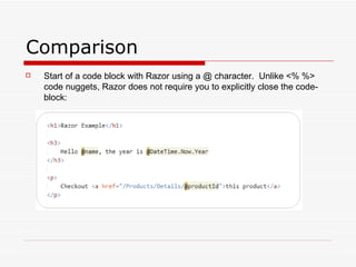 Razor new view engine asp.net | Web Design and HTML | Internet