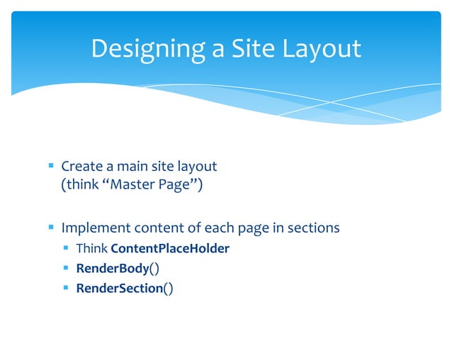 Razor and the Art of Templating | PPT