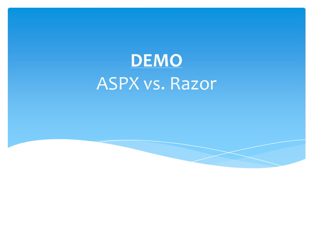 Razor and the Art of Templating | PPT