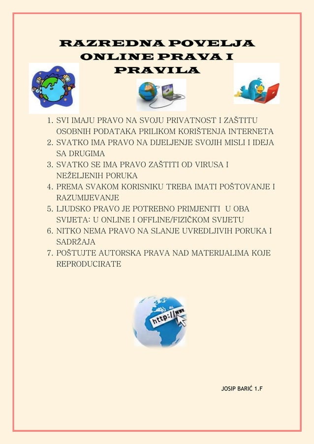 Razredna povelja | PDF | Internet Safety | Parenting