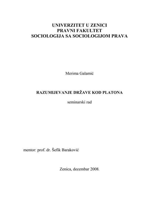 Razumijevanje drzave kod platona | PDF