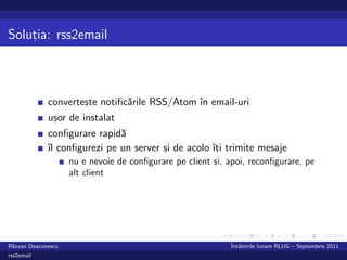 Razvan Deaconescu - rss2email | PPT