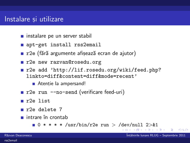 Razvan Deaconescu - rss2email | PPT