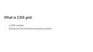 CSS Grid Layout - Razvan Rosu | PPT