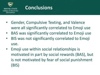 Approach and Avoidance in Emoji Use Motivations | PPT
