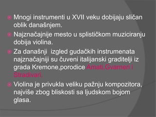 Razvoj instrumenata u baroku | PPTX