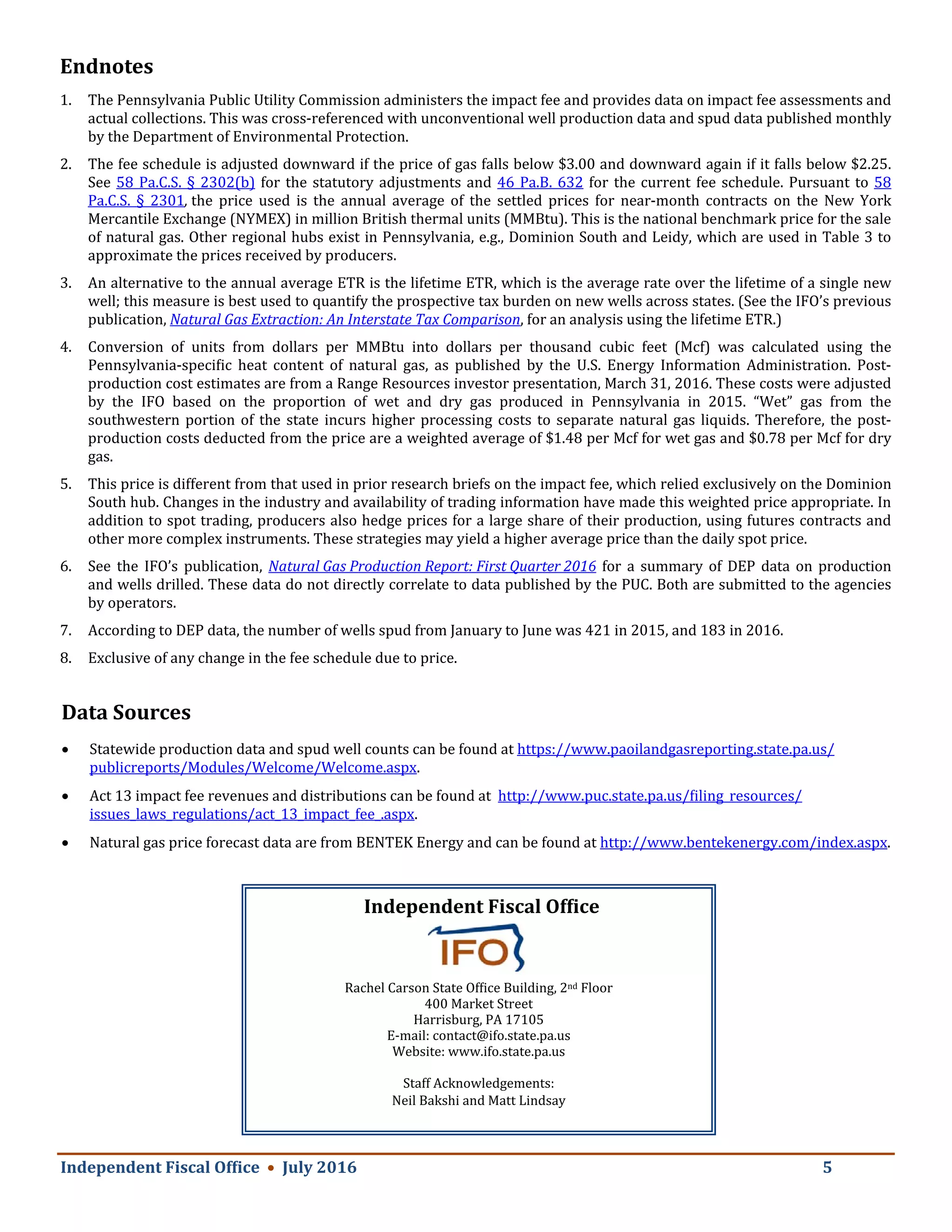 IFO Report: Impact Fee Update and 2016 Outlook | PDF