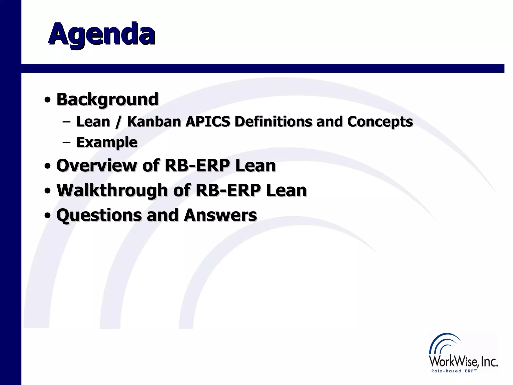 Rb erp lean module overview | PPT