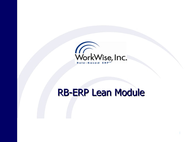 Rb erp lean module overview | PPT