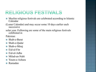 culture and cultural element of a Pakistani community | PPTX